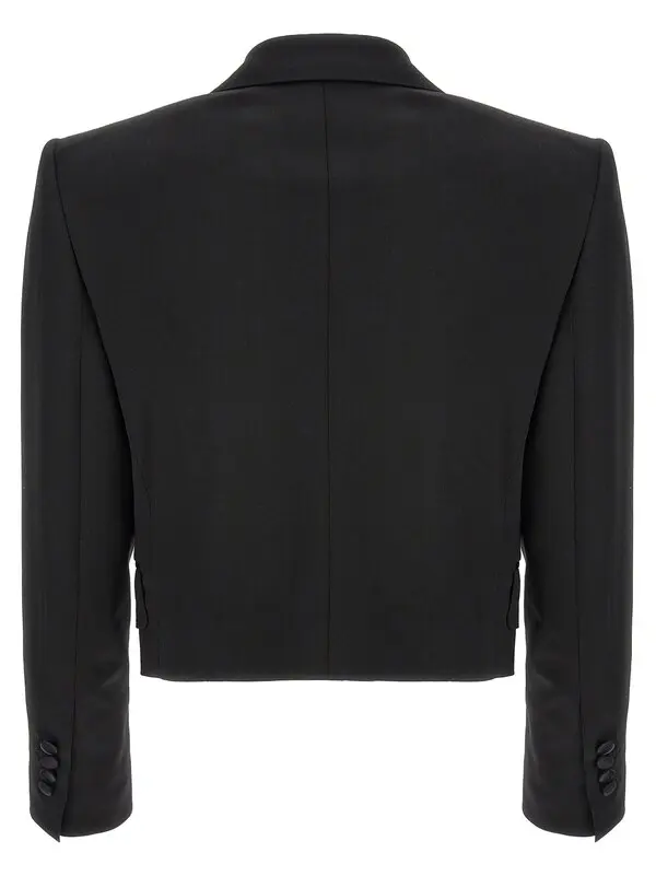 Dolce & Gabbana Tuxedo Double-breasted Crop Blazer