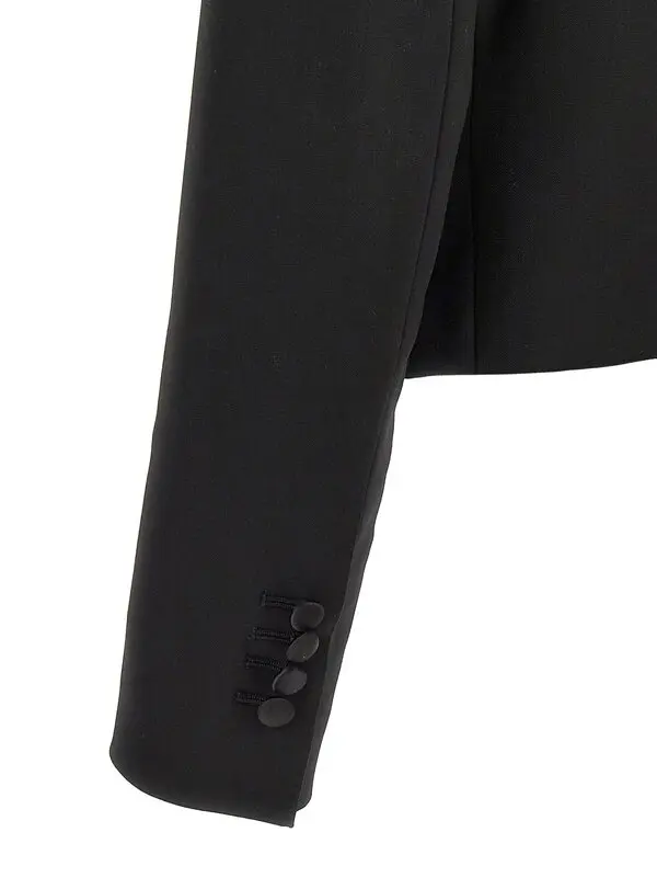 Dolce & Gabbana Tuxedo Double-breasted Crop Blazer