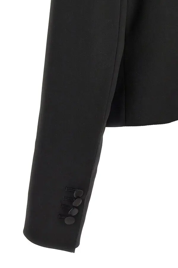 Dolce & Gabbana Tuxedo Double-breasted Crop Blazer
