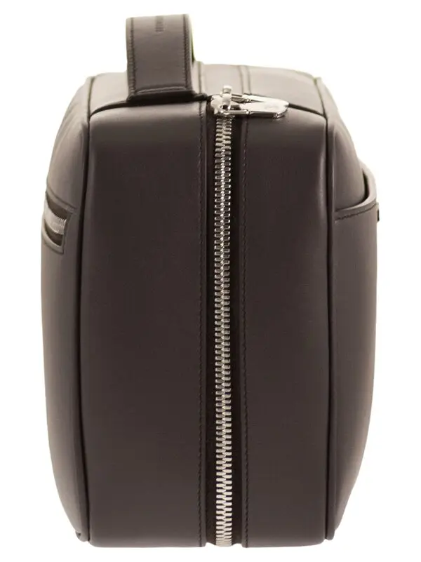 Brunello Cucinelli Smooth Leather Beauty Case With Heraldic Logo - Brown