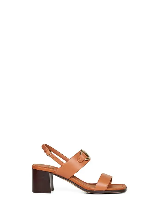 FERRAGAMO Gancini Ornament Block Heel Sandals - Multicolor