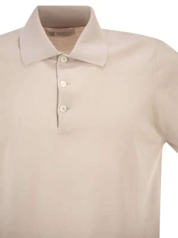 Brunello Cucinelli Lightweight Cotton Knit Polo Shirt - Multicolor