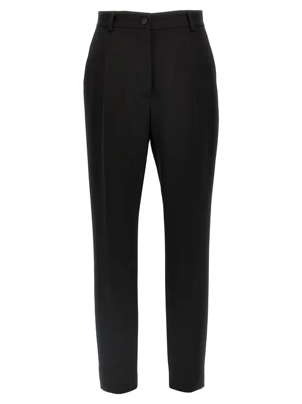 Dolce & Gabbana High-waisted Tuxedo Wool Gabardine Pants