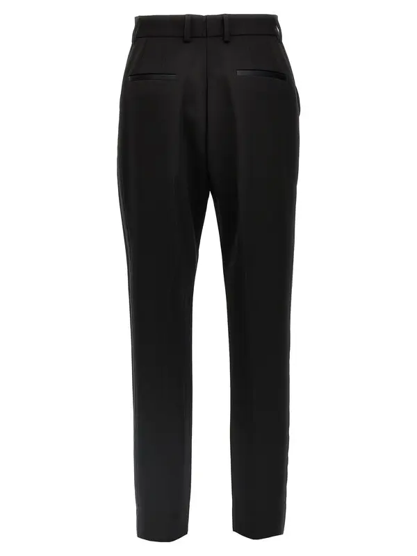 Dolce & Gabbana High-waisted Tuxedo Wool Gabardine Pants