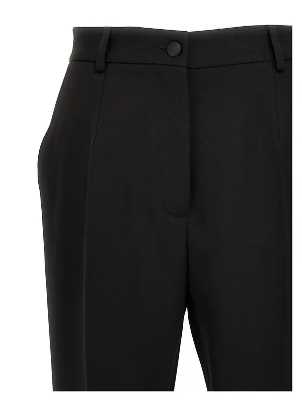 Dolce & Gabbana High-waisted Tuxedo Wool Gabardine Pants