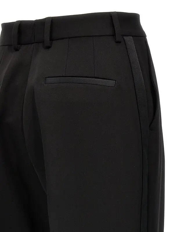 Dolce & Gabbana High-waisted Tuxedo Wool Gabardine Pants