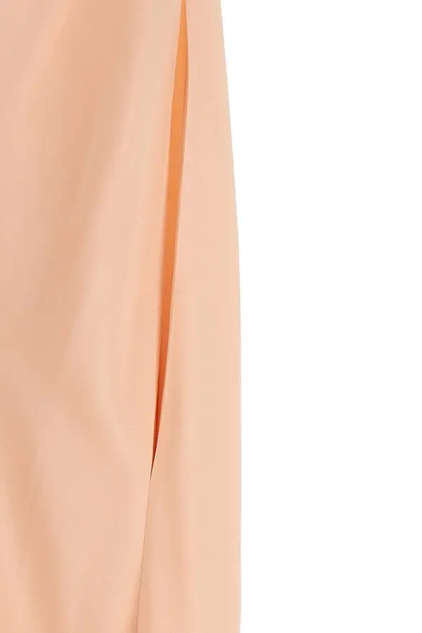 Max Mara Managua Silk Midi Dress With Cape Effect - Pink