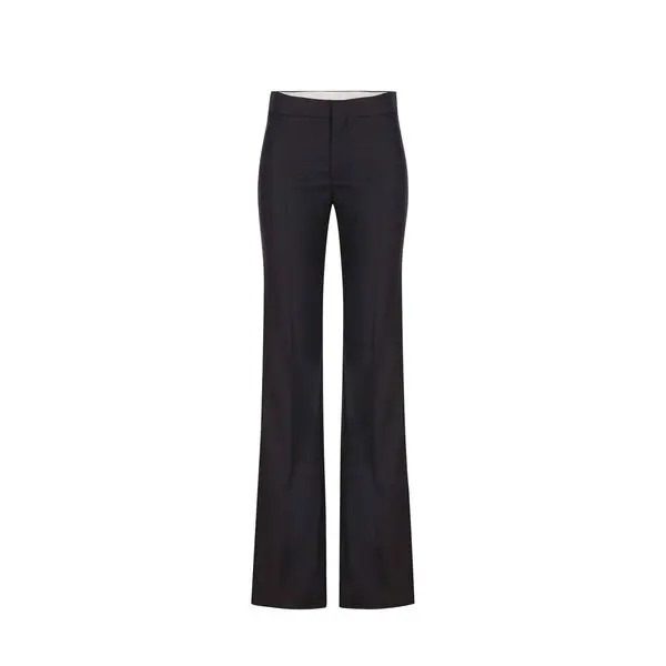 Chloé Wool Blend Flare Pants - Gray