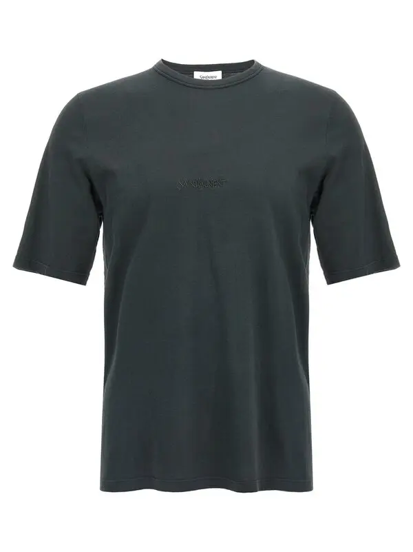 Saint Laurent Logo Embroidery T-shirt