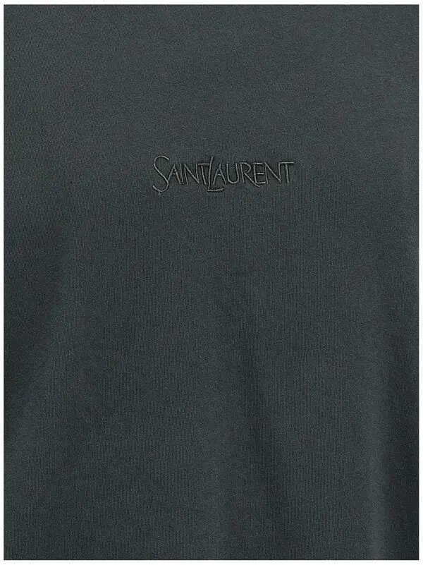 Saint Laurent Logo Embroidery T-shirt