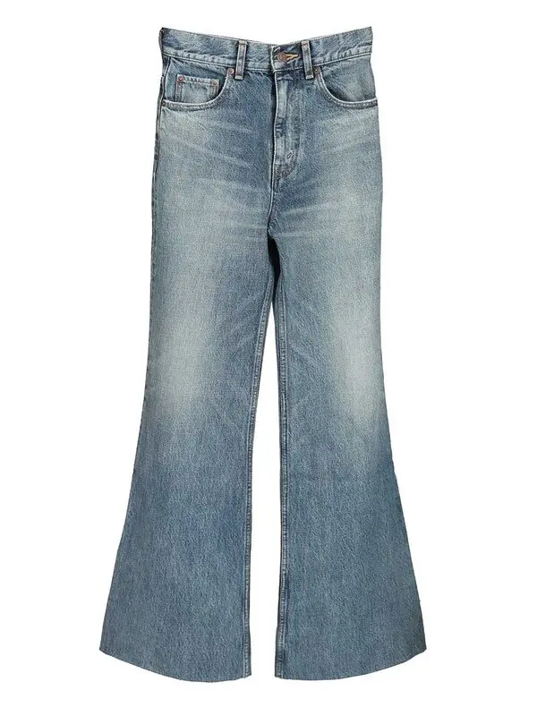 Celine High Waisted Flare Jeans - Blue