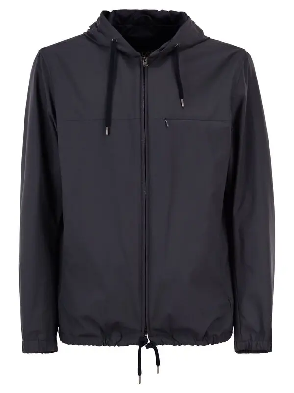 Herno Technical Windbreaker With Adjustable Hood
