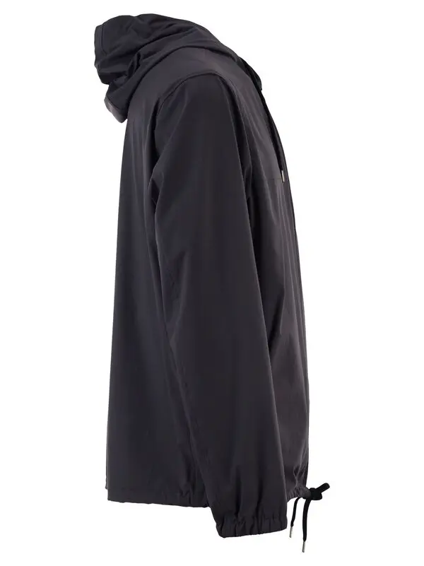 Herno Technical Windbreaker With Adjustable Hood