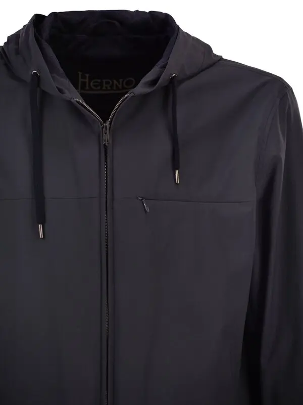 Herno Technical Windbreaker With Adjustable Hood