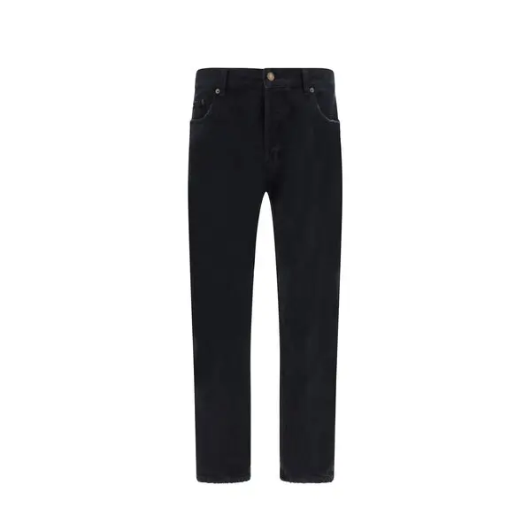 Saint Laurent Relaxed Straight Jeans - Black