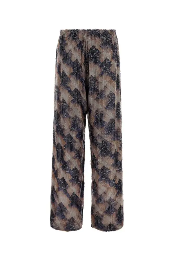 Dries Van Noten Embellished Viscose Wide-leg Pant - Multicolor