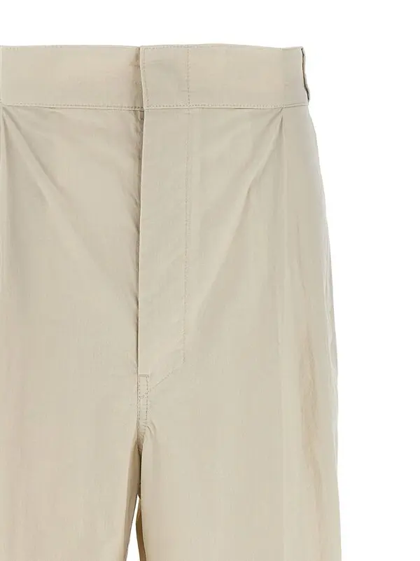 MAISON MARGIELA Wide Leg Cotton Blend Trousers
