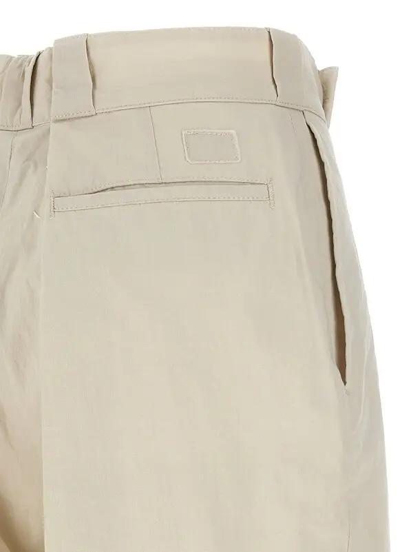 MAISON MARGIELA Wide Leg Cotton Blend Trousers