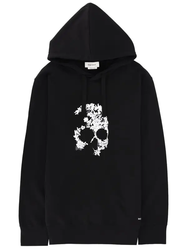 Alexander McQueen Skull Motif Hoodie - Black