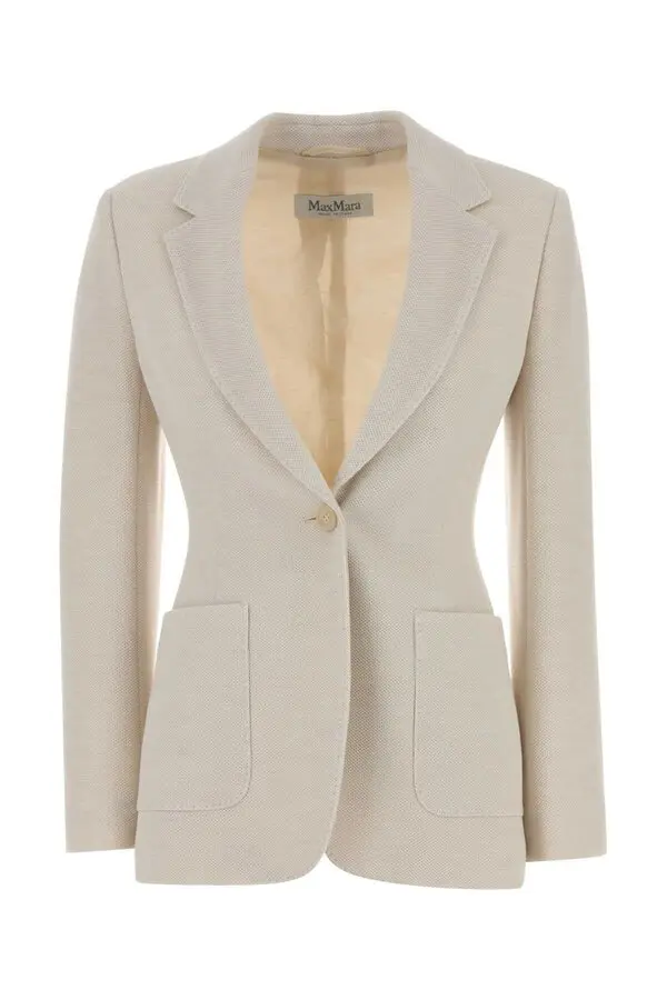Max Mara Sand Jersey Utilitia Blazer