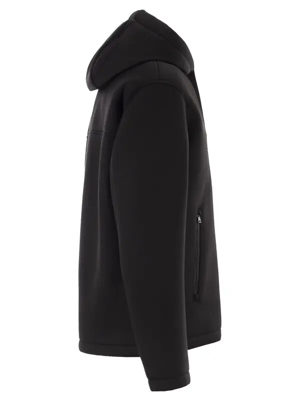 Herno 3-layer Scuba Hooded Jacket With Quilted Padding