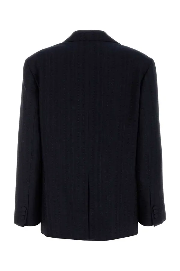 Dries Van Noten Embroidered Wool Blend Blazer