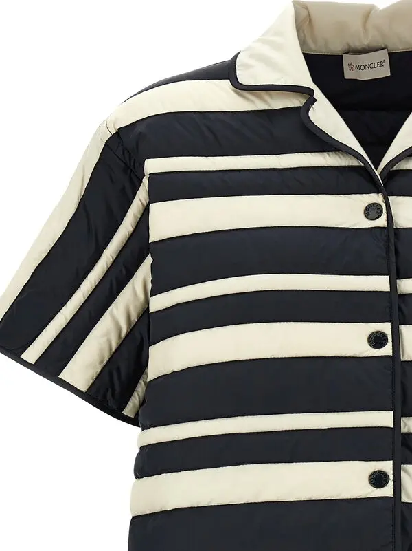 Moncler Striped Technical Fabric Shirt