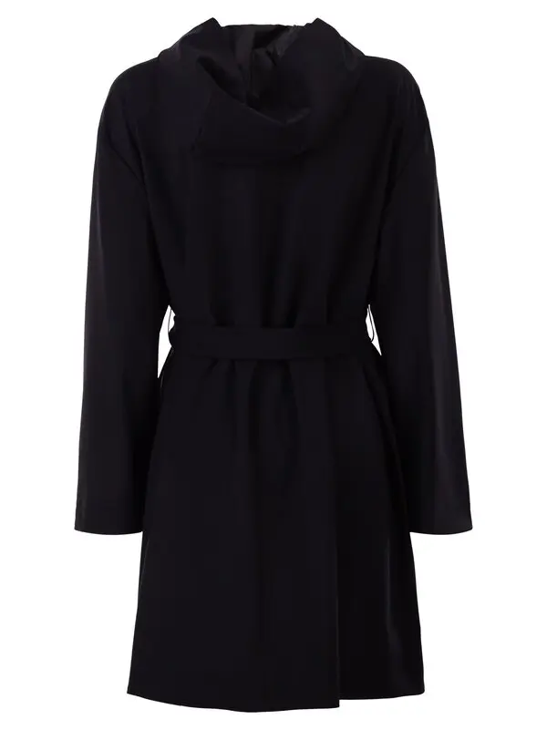 Herno Reversible Hooded Coat In Stretch Wool And Nylon