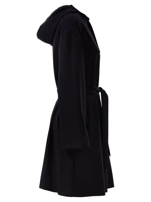 Herno Reversible Hooded Coat In Stretch Wool And Nylon