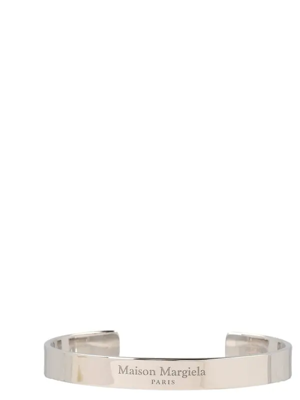 MAISON MARGIELA Logo Bangle Bracelet - Silver
