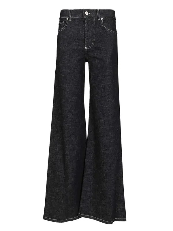 Marni Wide-leg Jeans With Embroidered Logo