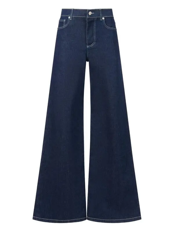 Marni Wide-leg Jeans With Embroidered Logo