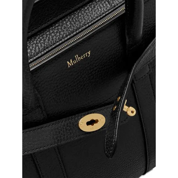 Mulberry Leather Tote Bag - Black