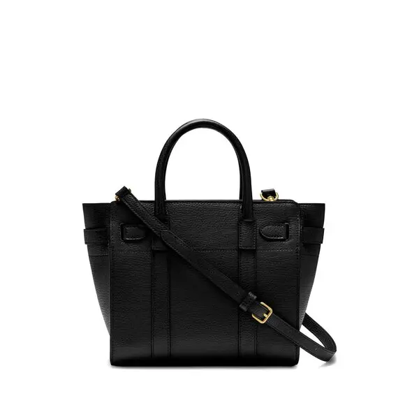 Mulberry Leather Tote Bag - Black