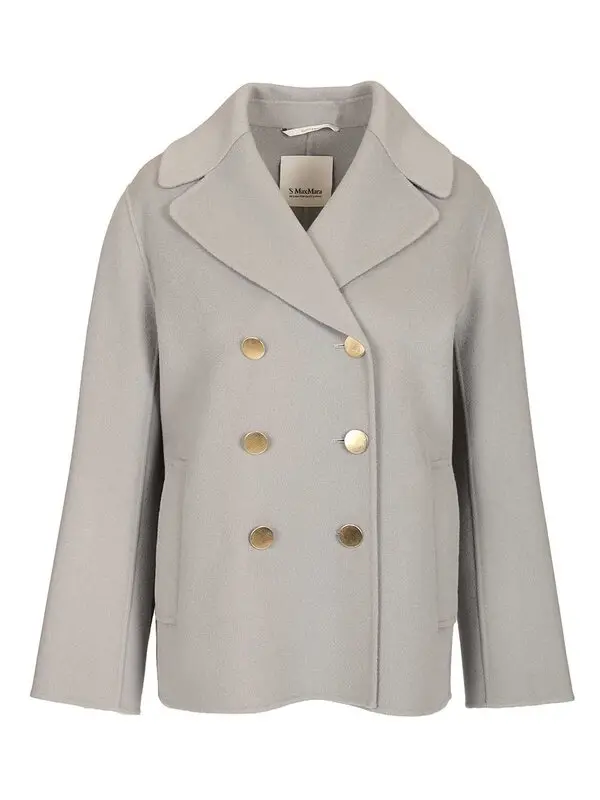 Max Mara Margot Wool Drap Jacket - Blue