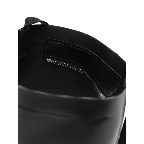 Marni Faux Leather Grained Texture Logo Print Satchel Bag