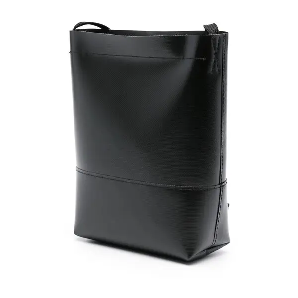 Marni Faux Leather Grained Texture Logo Print Satchel Bag