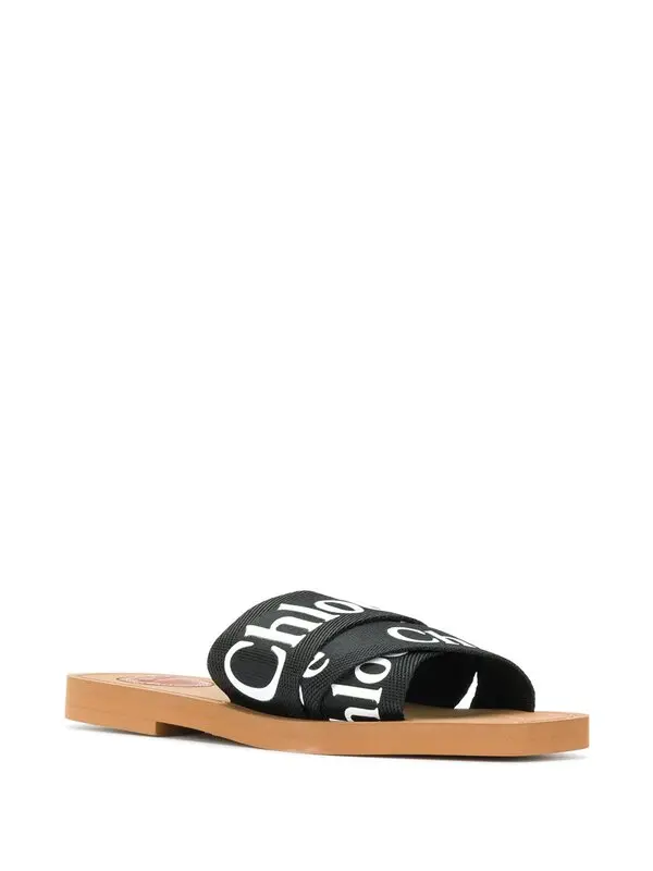 Chloé Woody Flat Sandals - Multicolor