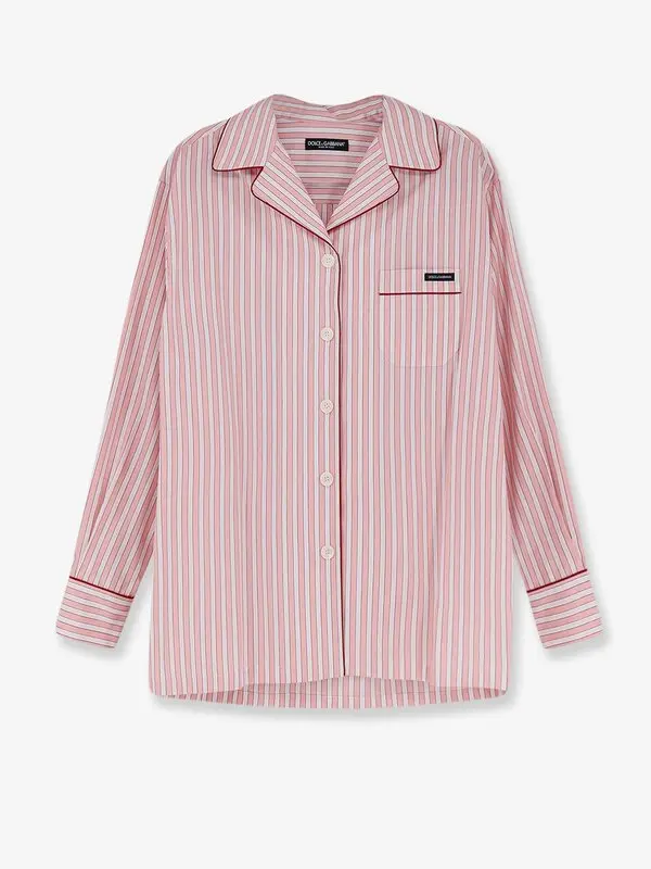 Dolce & Gabbana Striped Cotton Pajama Shirt - Multicolor