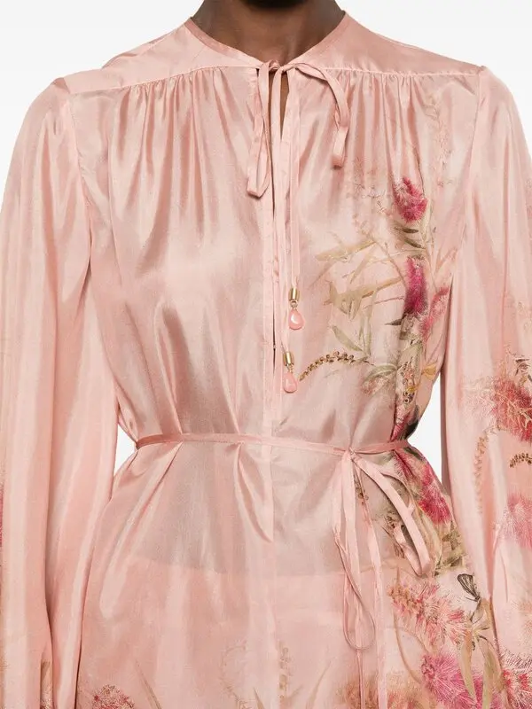 Zimmermann Cascadian Printed Silk Top - Multicolor
