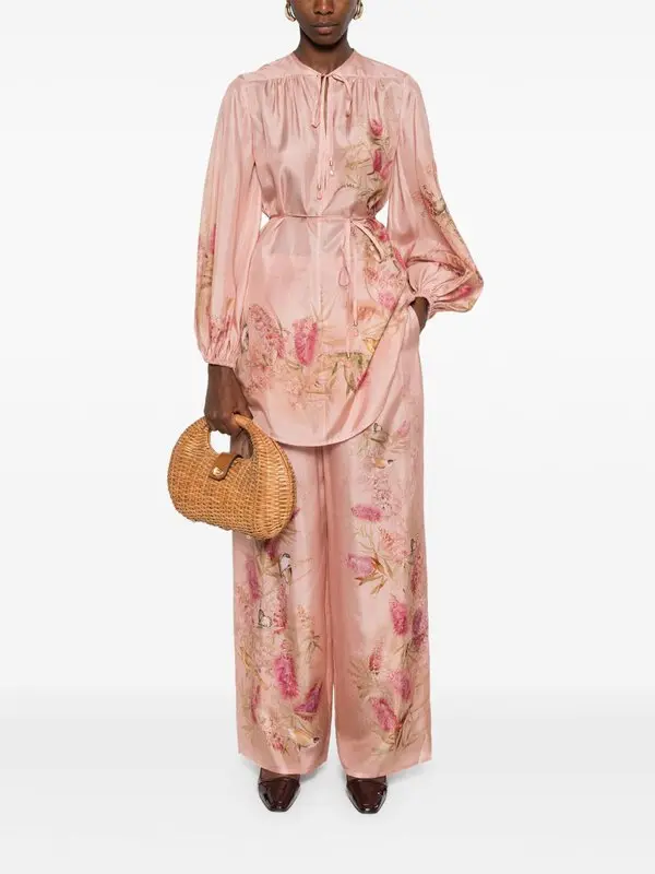 Zimmermann Cascadian Printed Silk Top - Multicolor
