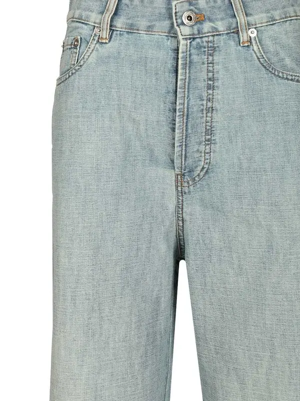 Miu Miu Chambray Denim Trousers - Blue