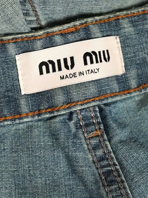 Miu Miu Chambray Denim Trousers - Blue