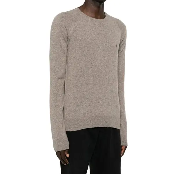 Saint Laurent Cassandre Cashmere Sweater - Brown