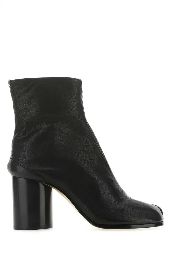 MAISON MARGIELA Leather Tabi Ankle Boots - Black