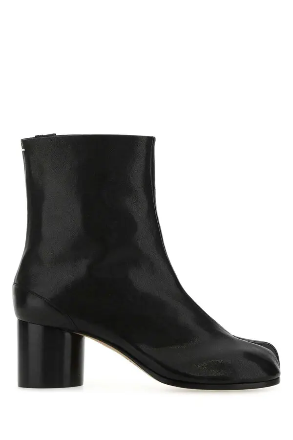 MAISON MARGIELA Leather Tabi Ankle Boots - Black