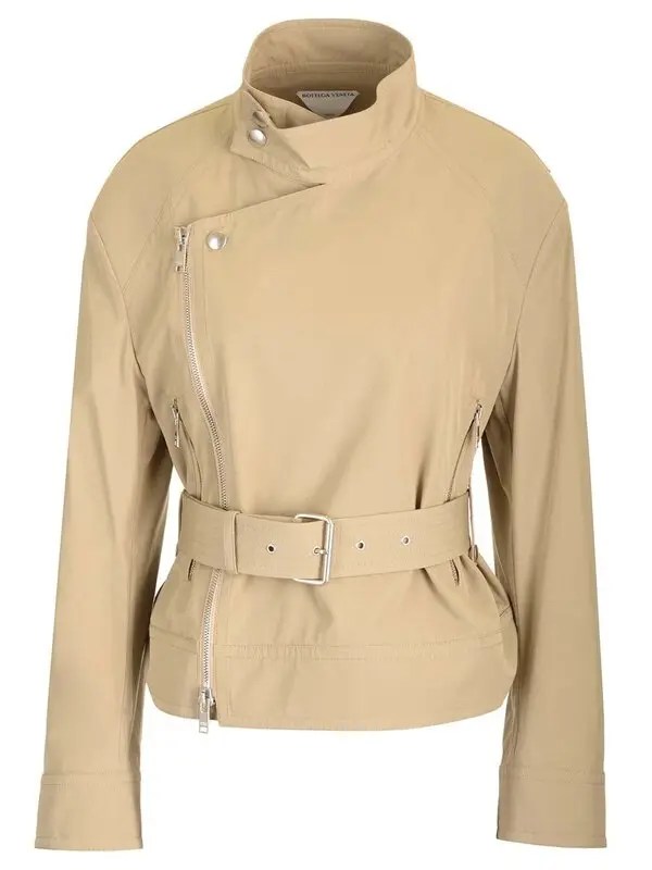 Bottega Veneta Sand Sahara Short Safari Jacket - Cream
