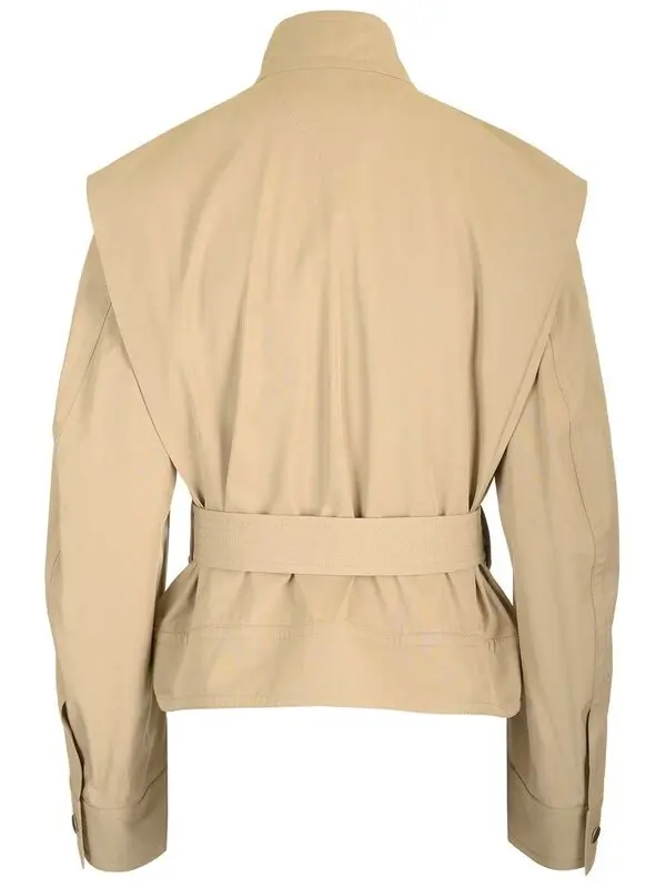 Bottega Veneta Sand Sahara Short Safari Jacket - Cream