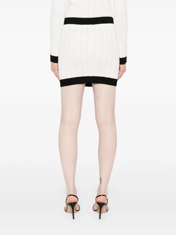 Balmain Knitted Buttoned Mini Skirt