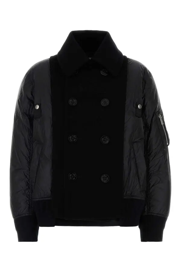 Sacai Nylon Sown Jacket - Black